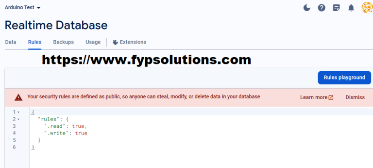 Firebase Realtime Database with ESP8266 | FYP Solutions